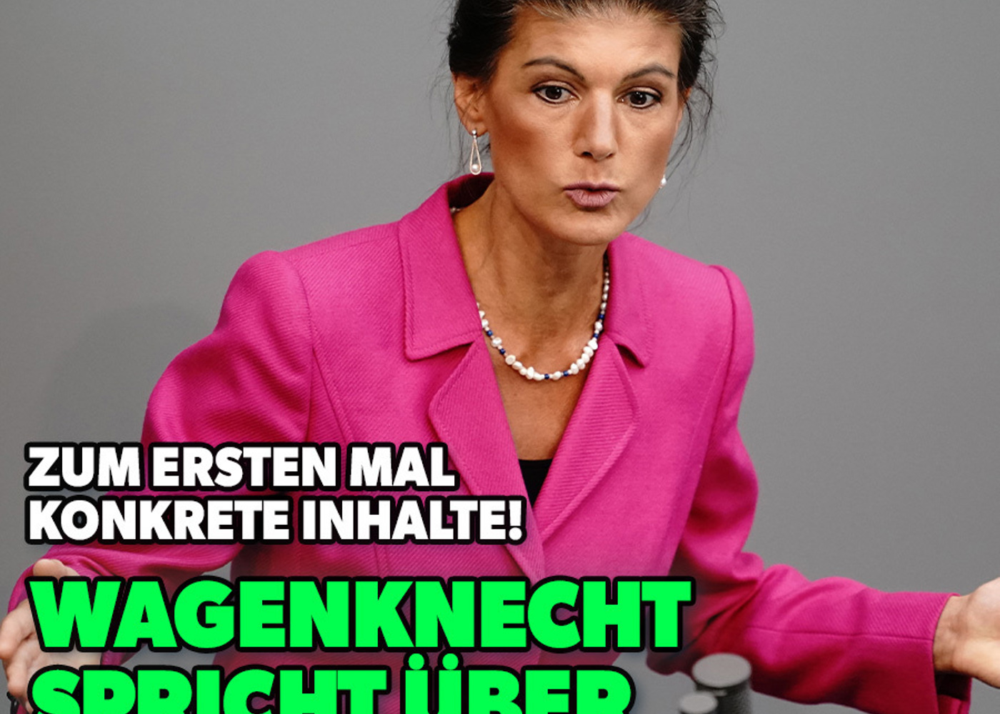 Zum Ersten Mal Konkrete Inhalte Wagenknecht Spricht über Ihre Neue